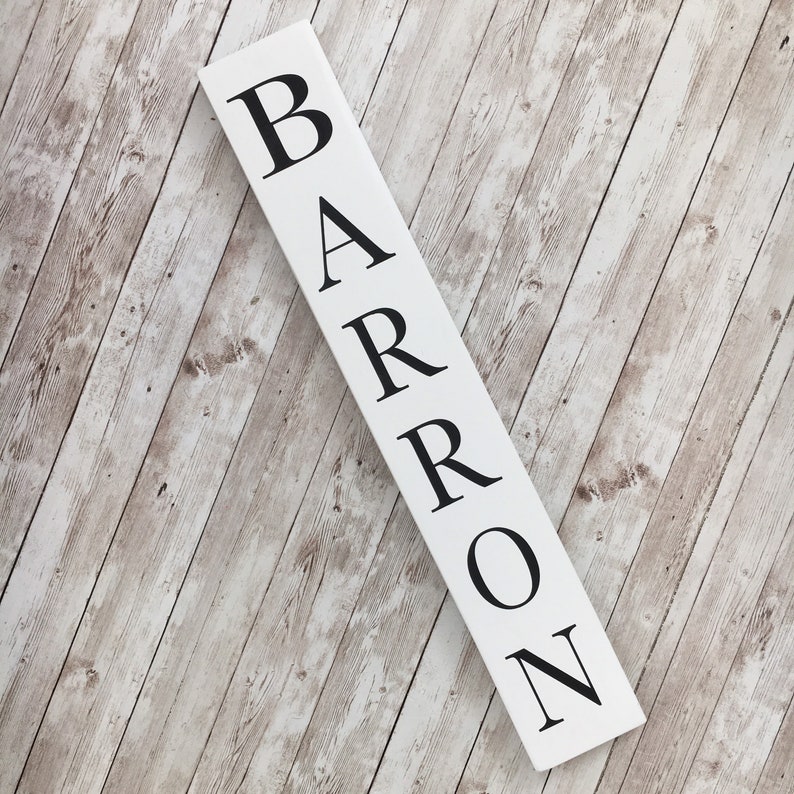 Vertical Name or Town Name Sign Custom Gallery Wall Sign - Etsy