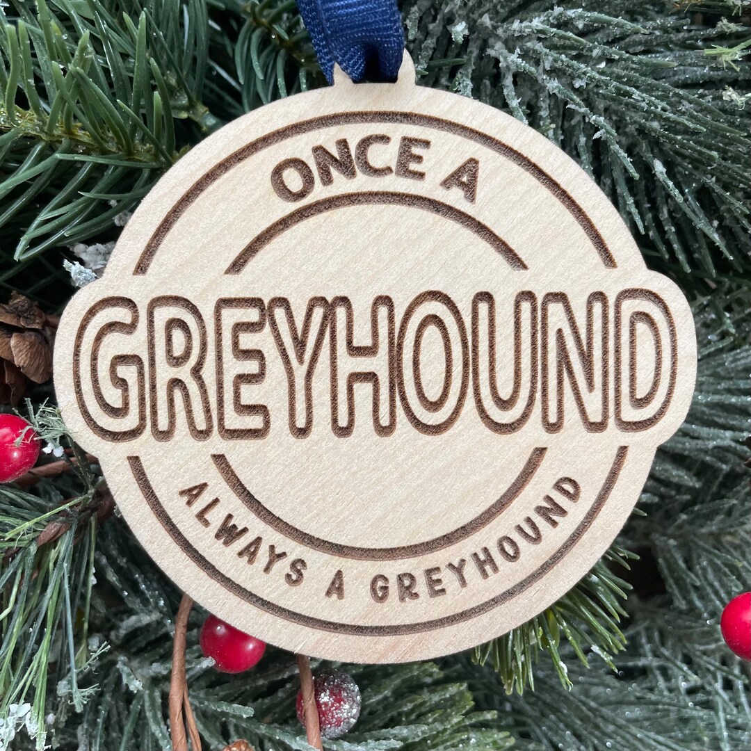 Greyhound School Ornament: Laser-engraved Wood Team Spirit Gift - Etsy