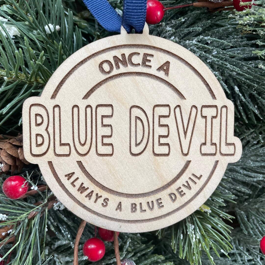 Once a Blue Devil Always a Blue Devil School Ornament | School Mascot ...