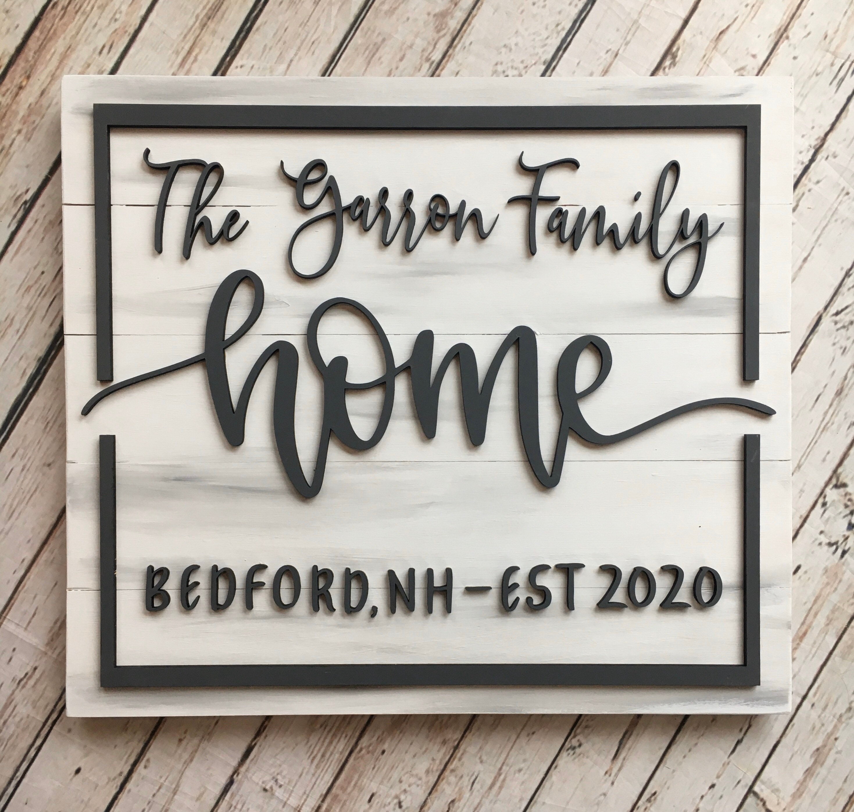 HOME WELCOME or FAMILY Sign Customized With Family Name or - Etsy