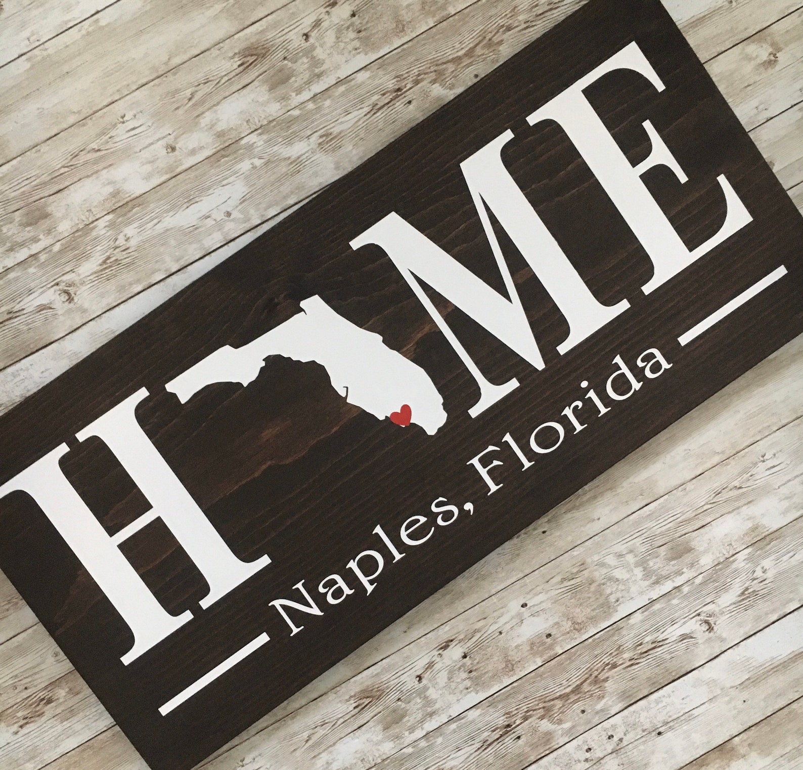 Florida (FL) State HOME Sign - 2 Sizes Available - Customized With Town ...