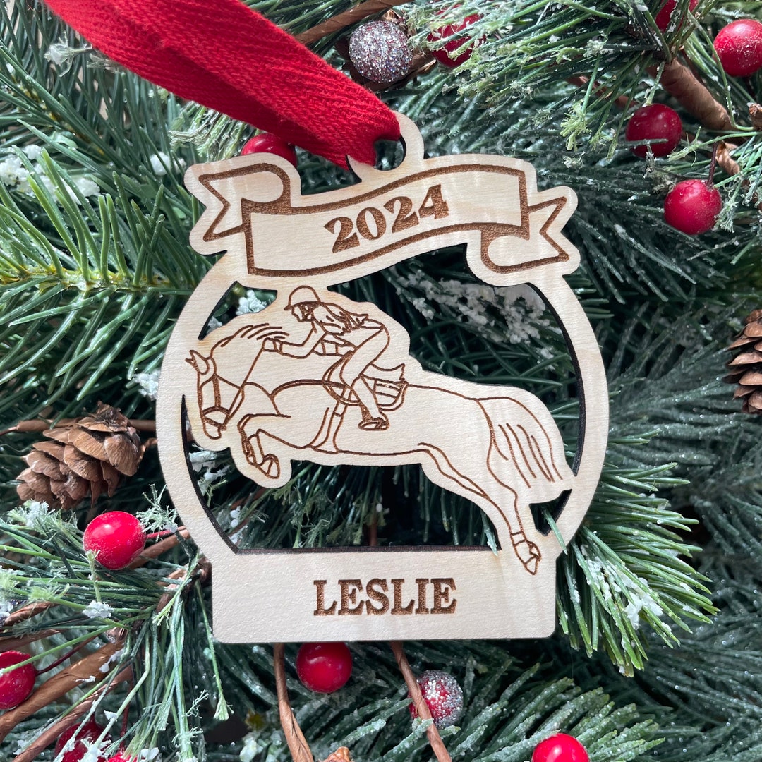 Horseback Girl Rider 2025 Horse-riding Christmas Ornament ...