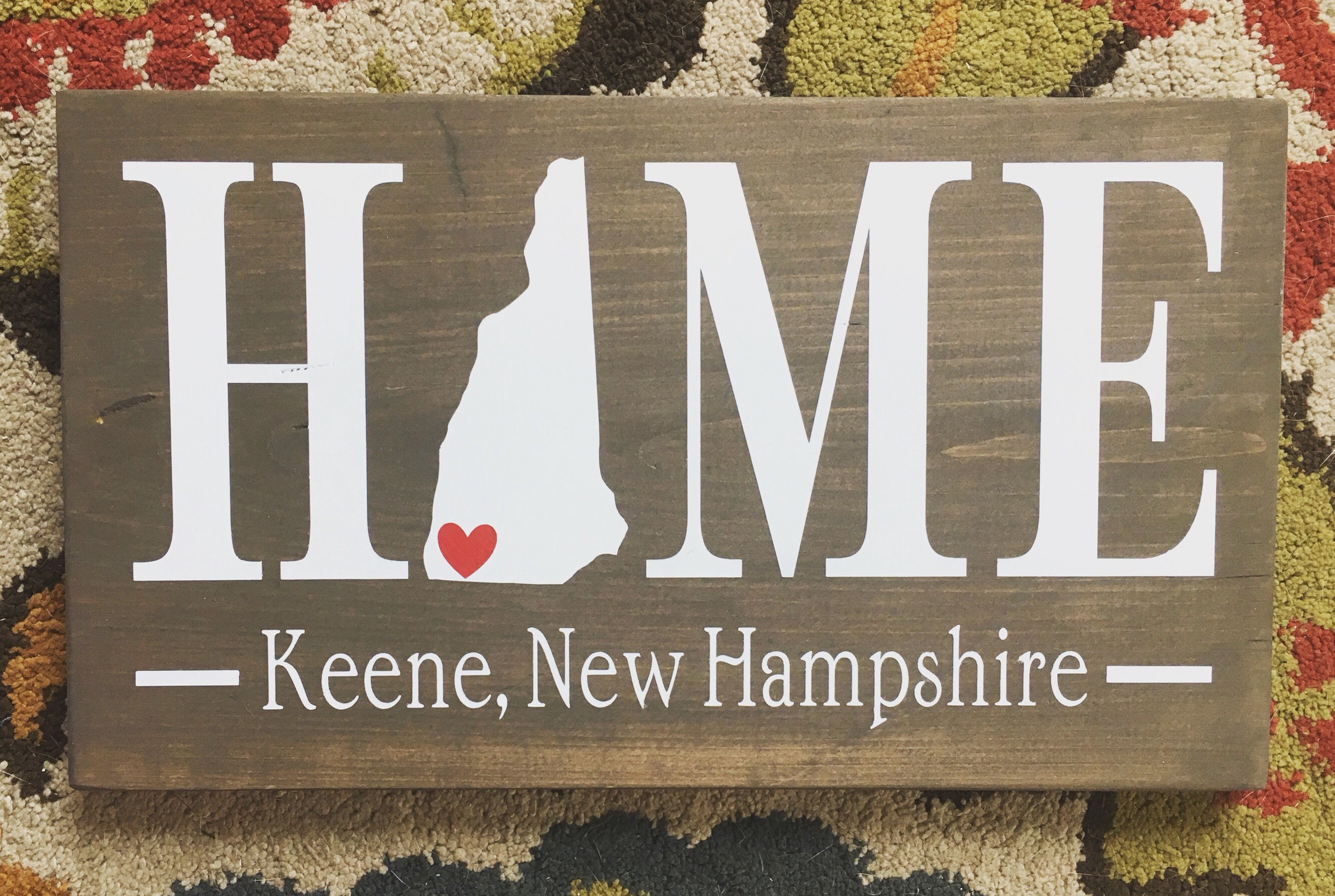 New Hampshire (NH) State HOME sign customized with town name - 2 sizes ...