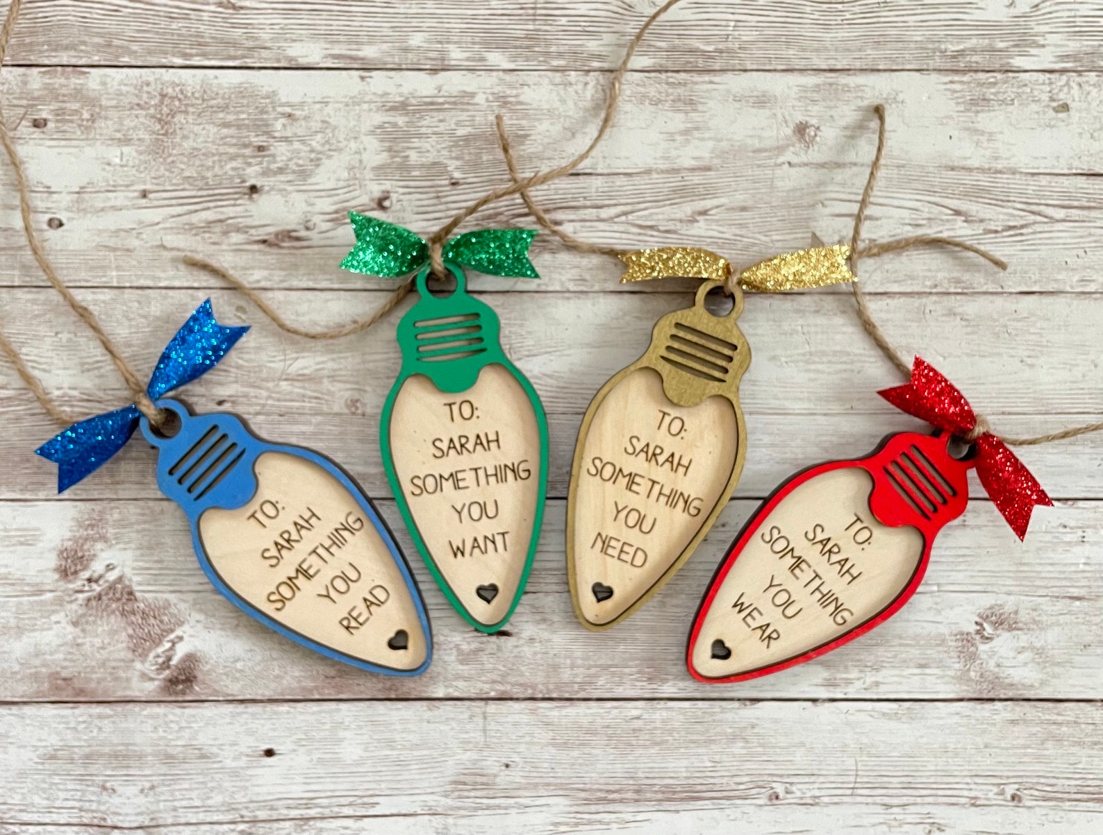 Personalized Christmas Gift Tags | Something You Need Want Read Wear ...
