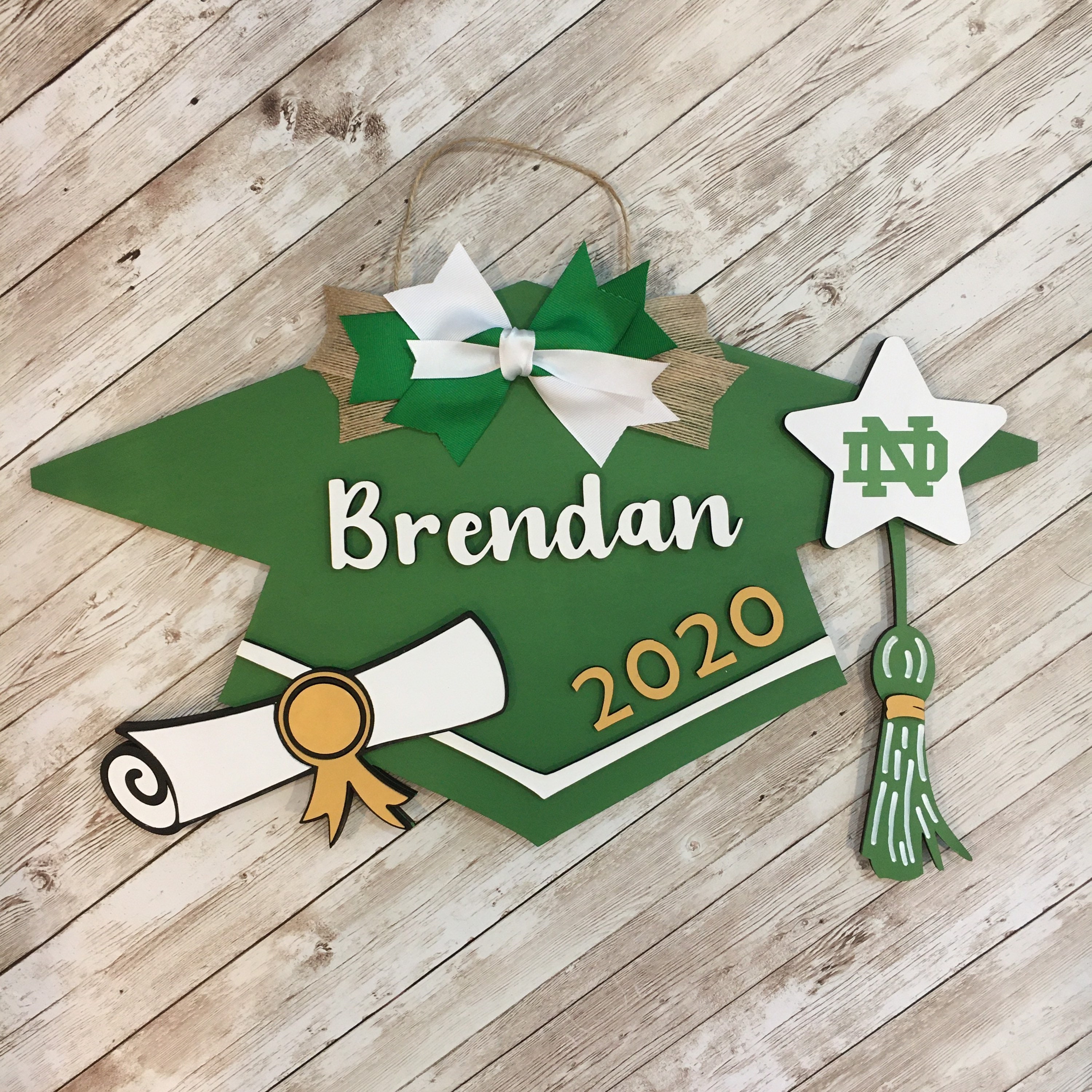 Custom Grad Cap Door Hanger | Senior 2020 Grad Decor | High School ...