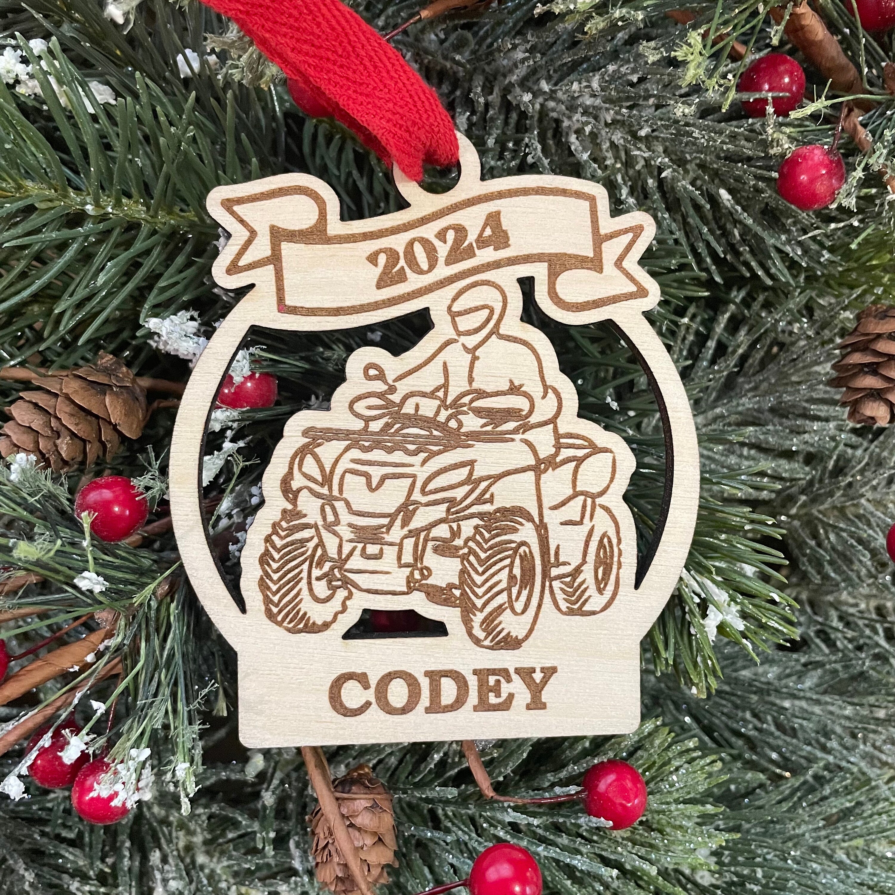 ATV Quad 2026 Christmas Ornament | Personalized ATV Rider Ornament ...