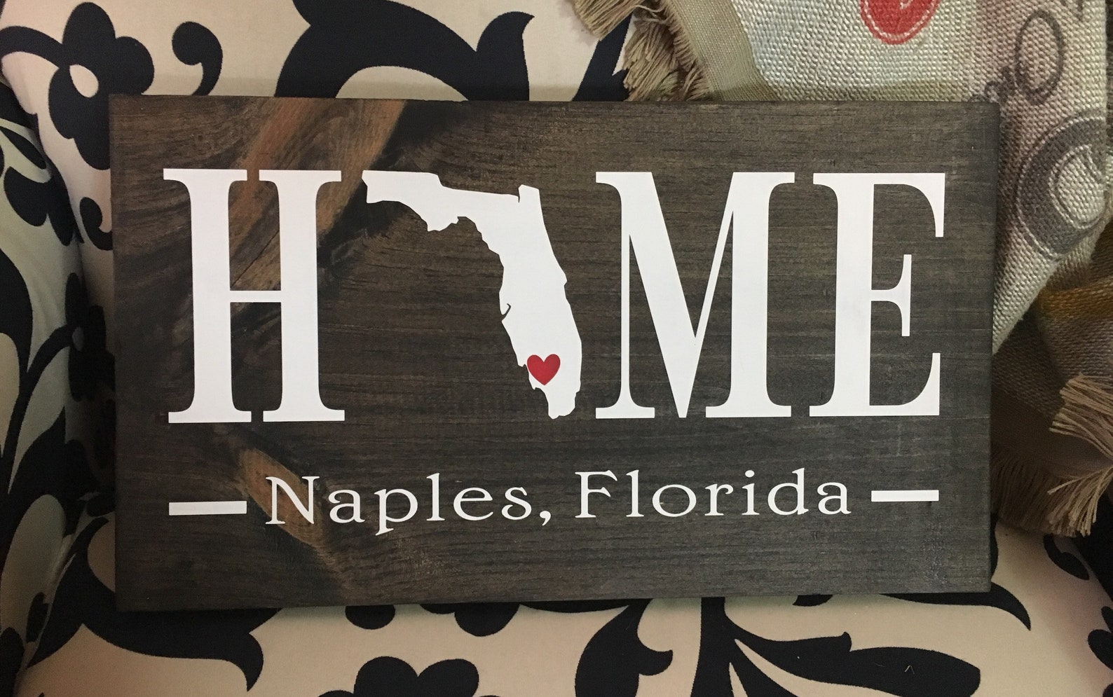 Florida (FL) State HOME Sign - 2 Sizes Available - Customized With Town ...