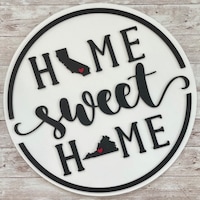 Custom State Motto Sign, Home State Sign, Home Town Sign, Graduation ...