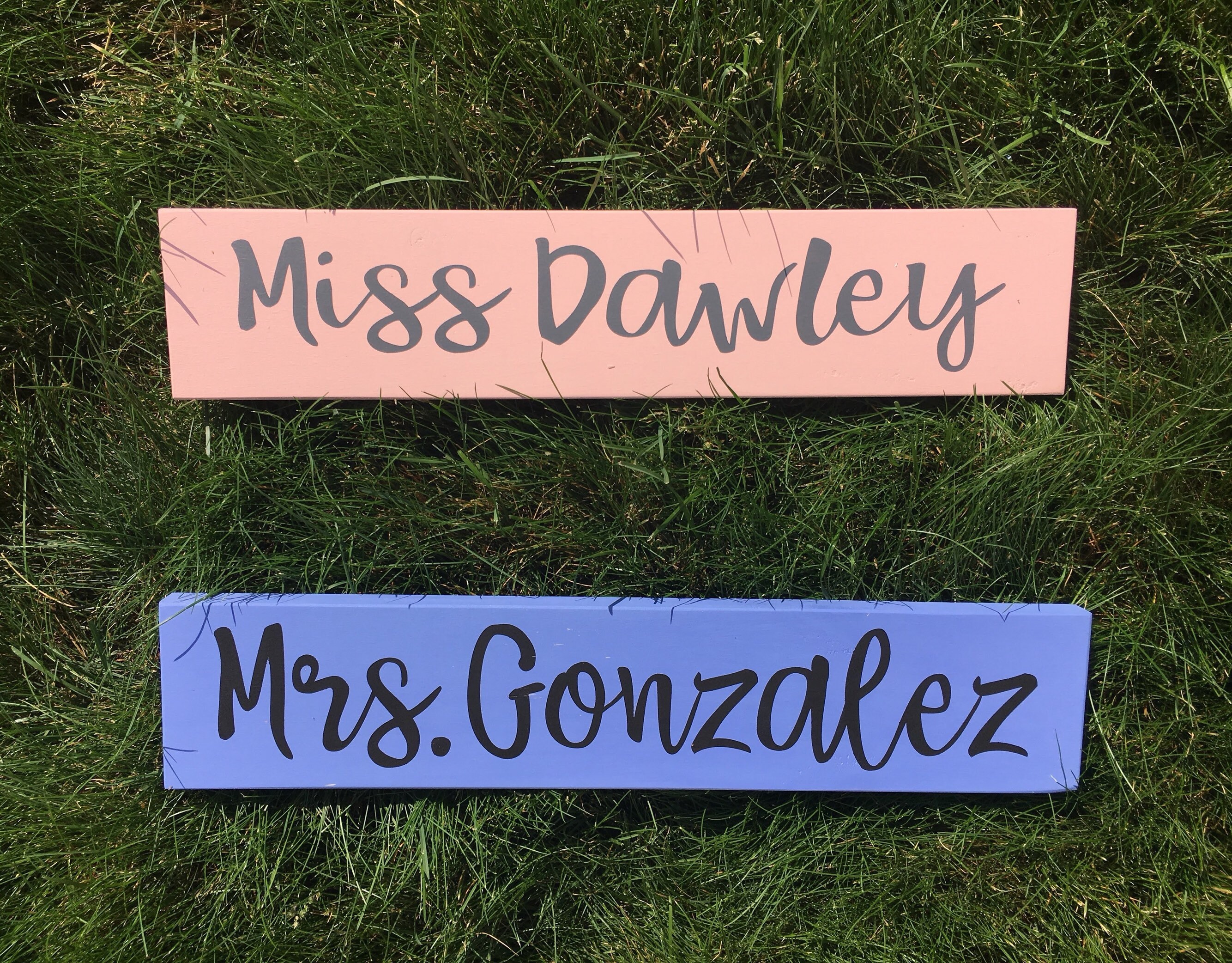 Custom Teacher / Coach / Bride - Mrs. Miss Ms. Mr. Name wood sign