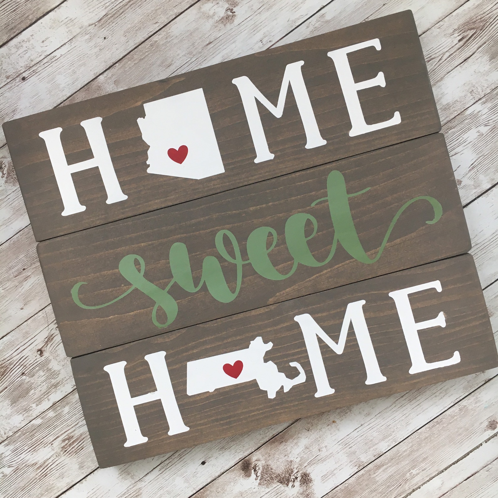 Washington to Texas State Sign Two State Home Sign New - Etsy