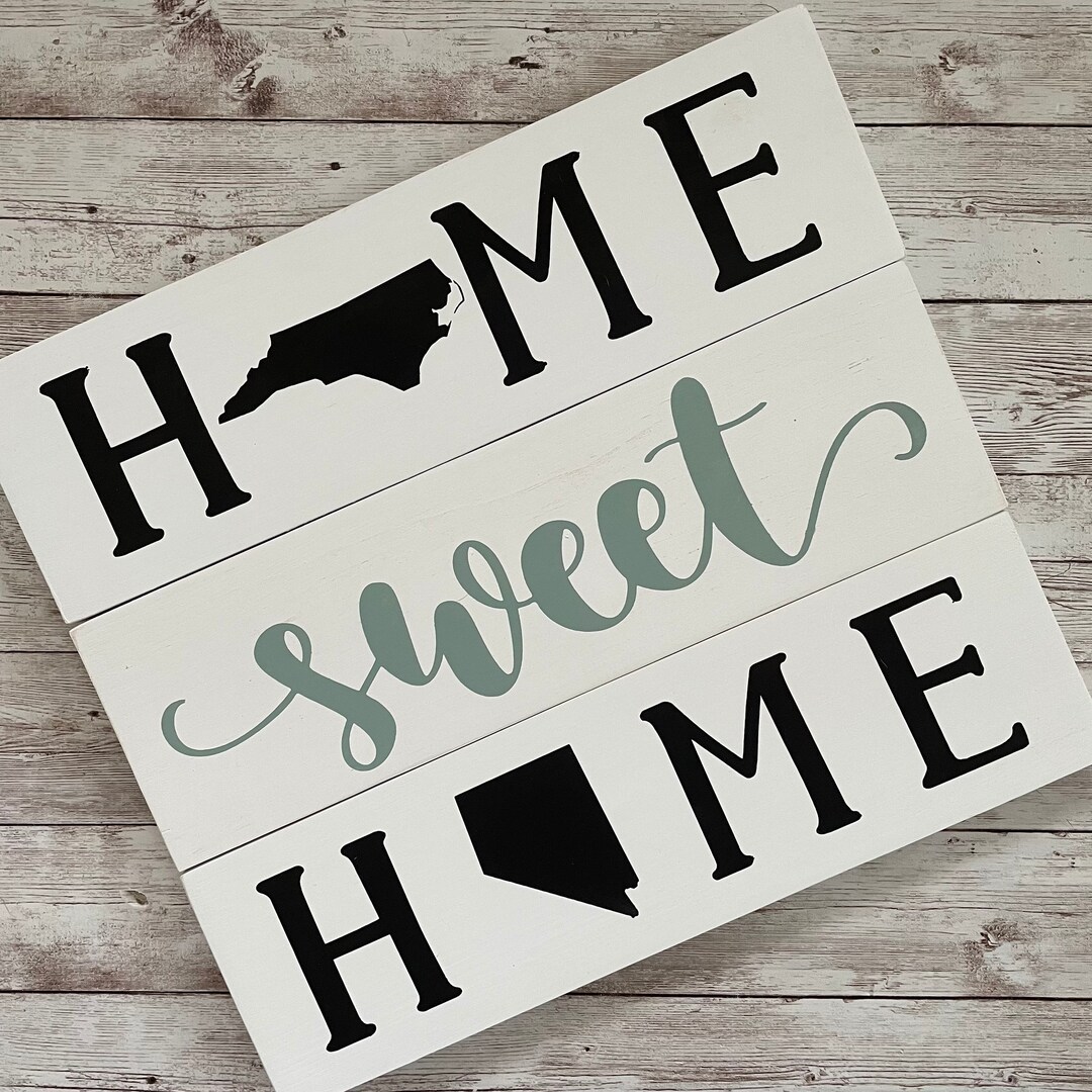 North Carolina to Nevada Sign Two State Home Sign New Home Gift Idea ...