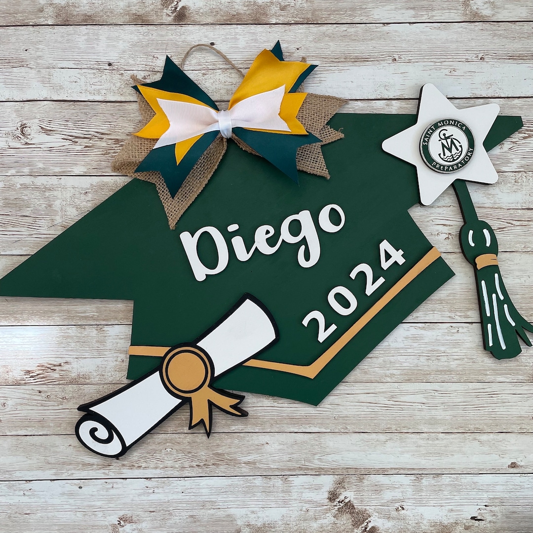 Custom Grad Cap Door Hanger Senior 2024 Grad Decor High School ...
