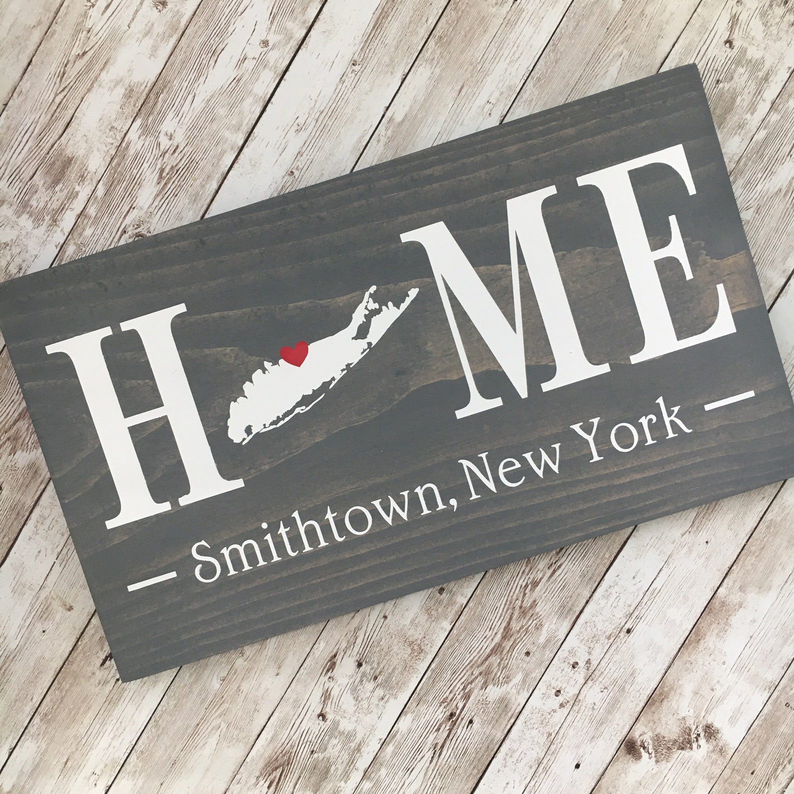 Long Island New York NY Home Sign customized with town name | Etsy