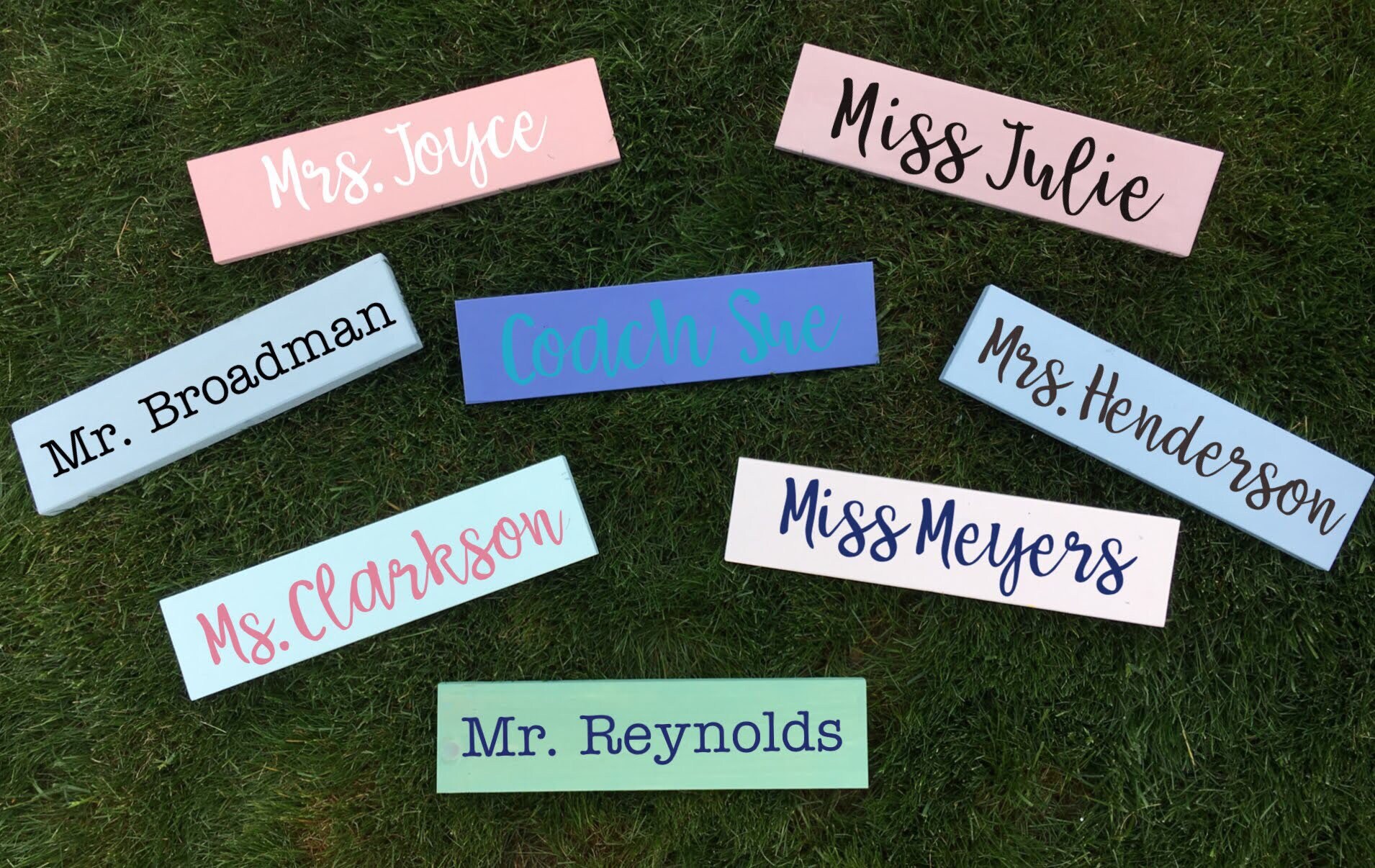 Custom Teacher / Coach / Bride - Mrs. Miss Ms. Mr. Name wood sign