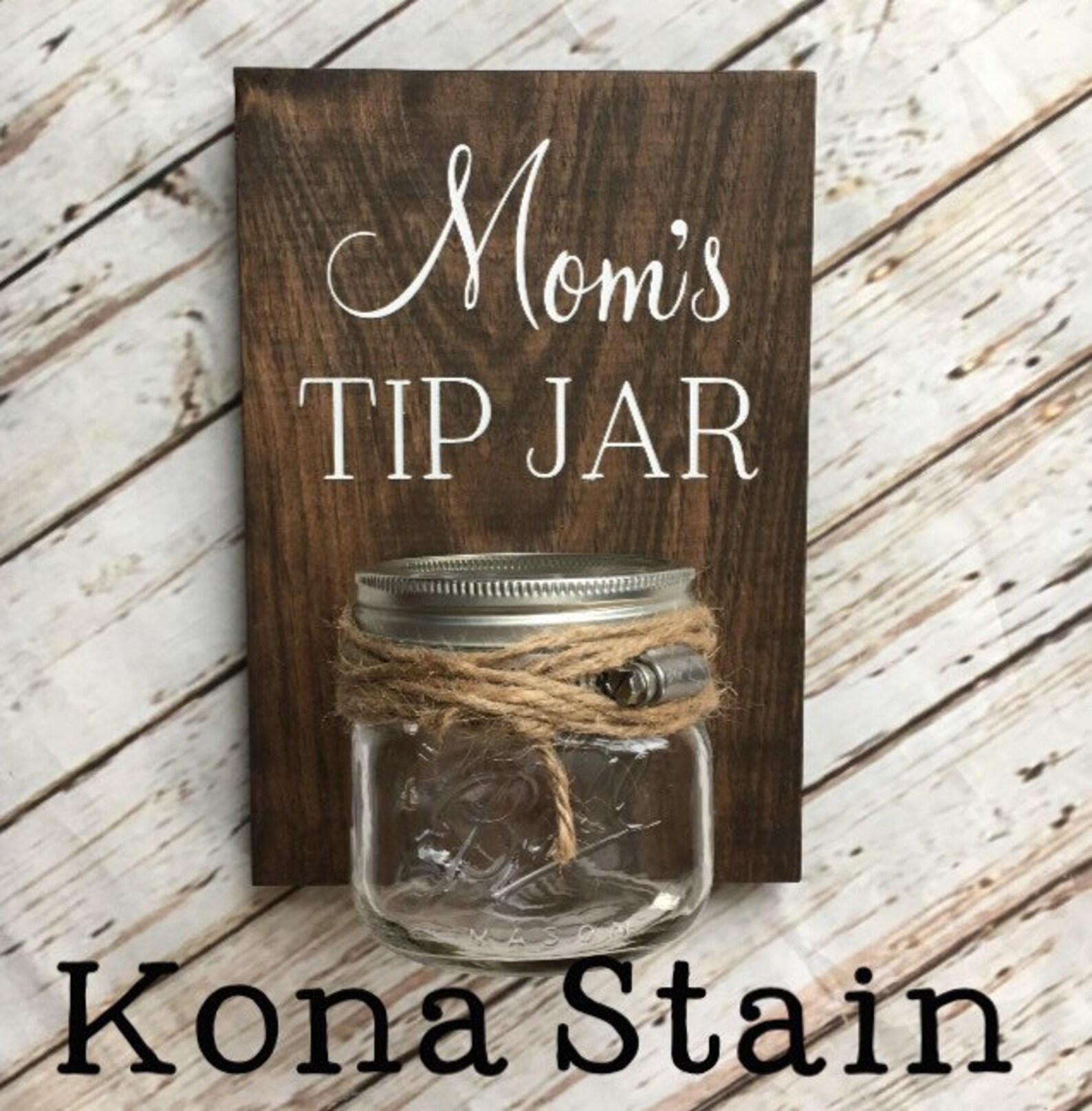 Swear Jar Coin Jar wood sign with attached glass jar | Etsy