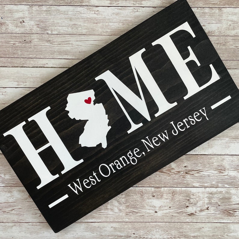 Vermont (VT) Home State Sign - 2 Sizes Available - Customized With Town ...