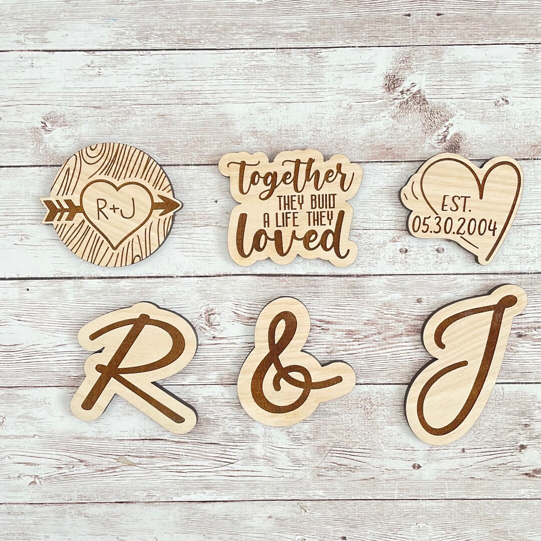 Couple Magnet Set of Six 2.5” Strong Hold Magnets | Tree Initial Magnet ...