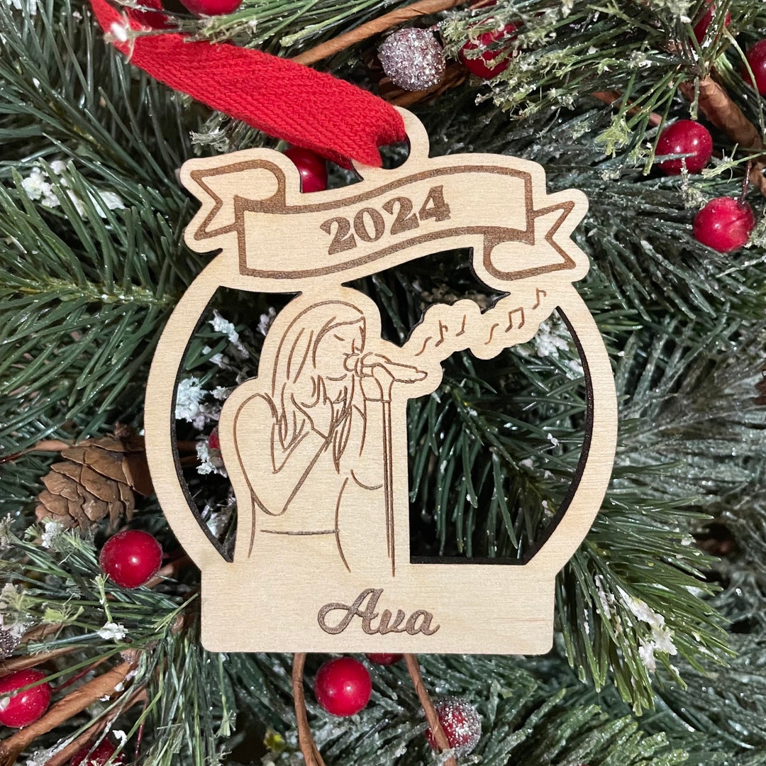 Girl Singer 2025 Christmas Ornament | Personalized Singer Ornament ...