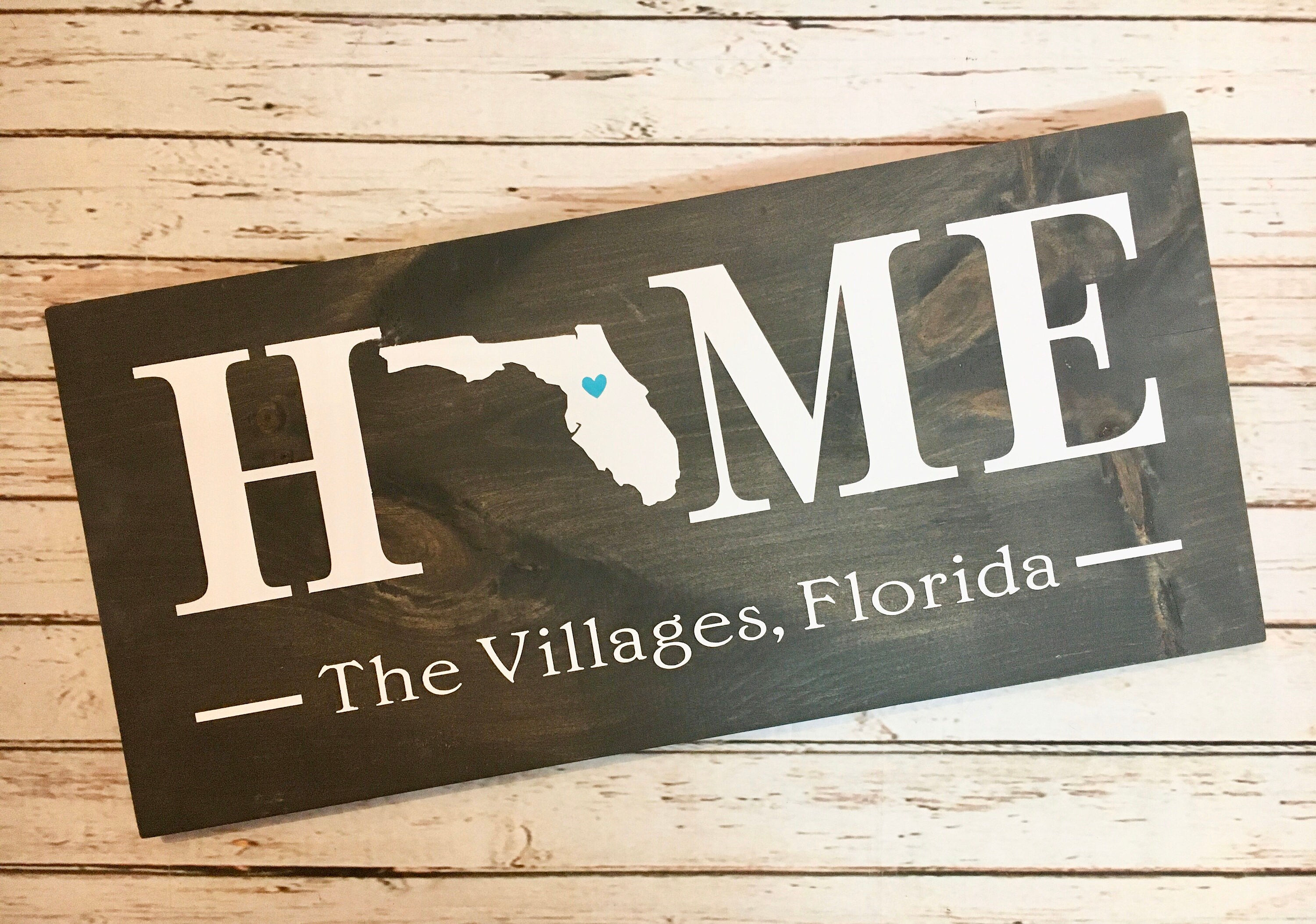 Florida (FL) State HOME sign - 2 sizes available - Customized with town ...