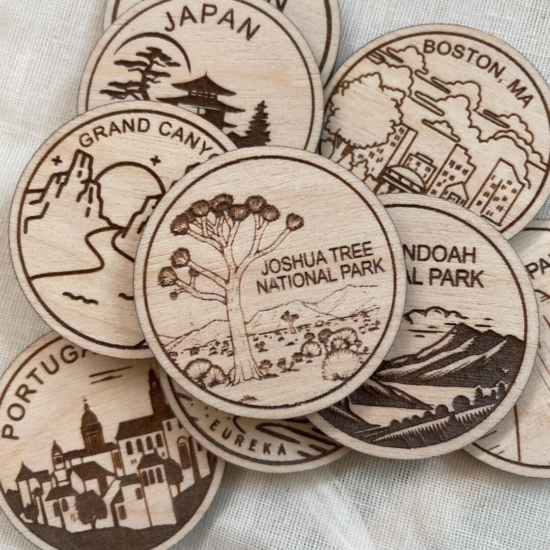 Joshua Tree National Park Token or Magnet | Wood State, City, Landmark ...
