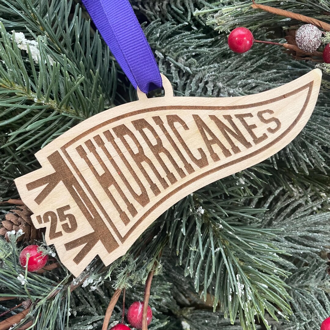 Hurricanes Pennant Wood Ornament: School Team Spirit - Etsy