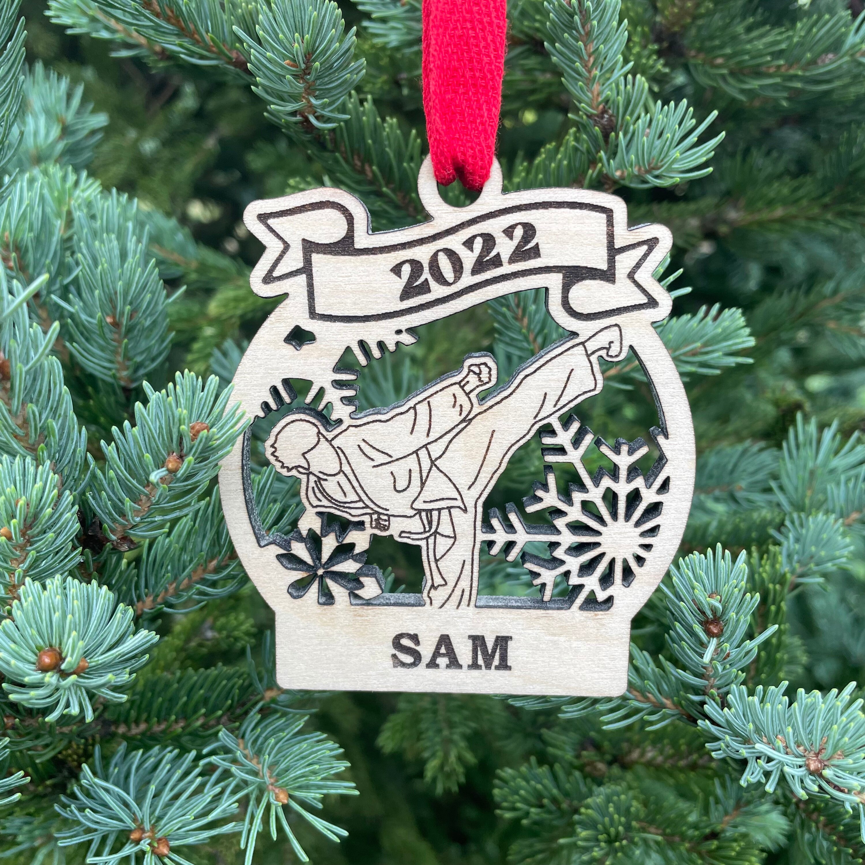 Karate Boy 2022 / 2023 Ornament | Karate Christmas Ornament ...