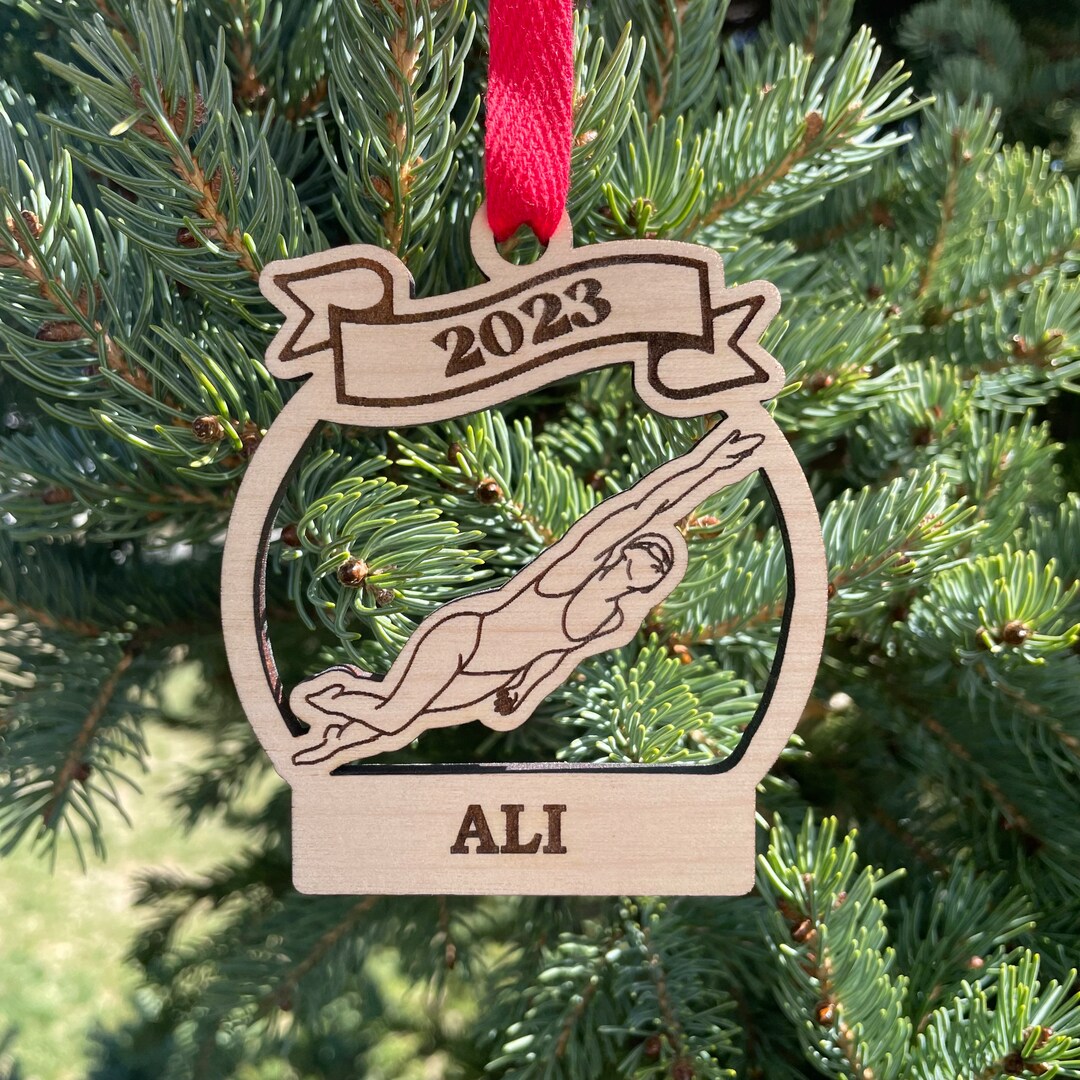 Swimming 2023 Girl Swimmer Christmas Ornament Personalized Swim