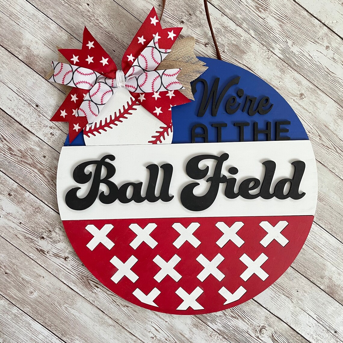 Custom Baseball Sign in Size 12 / 16 / 18 Round Wood Sign - Etsy