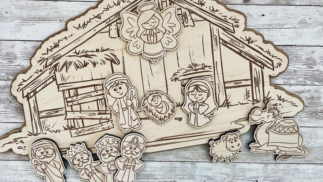 Christmas Nativity Storyboard | Nativity Wooden Story Board | Nativity ...