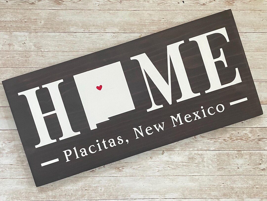 New Mexico Home State Wood Sign | 2 Sizes Available | Customized With ...