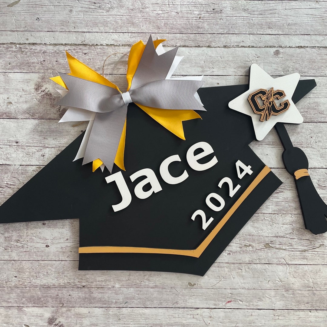 2024 Custom Grad Cap Door Hanger Senior Grad Decor High School ...