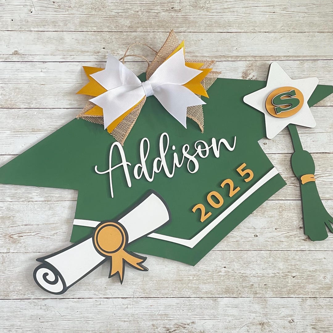 Custom Grad Cap Door Hanger Senior 2025 Grad Decor High School ...