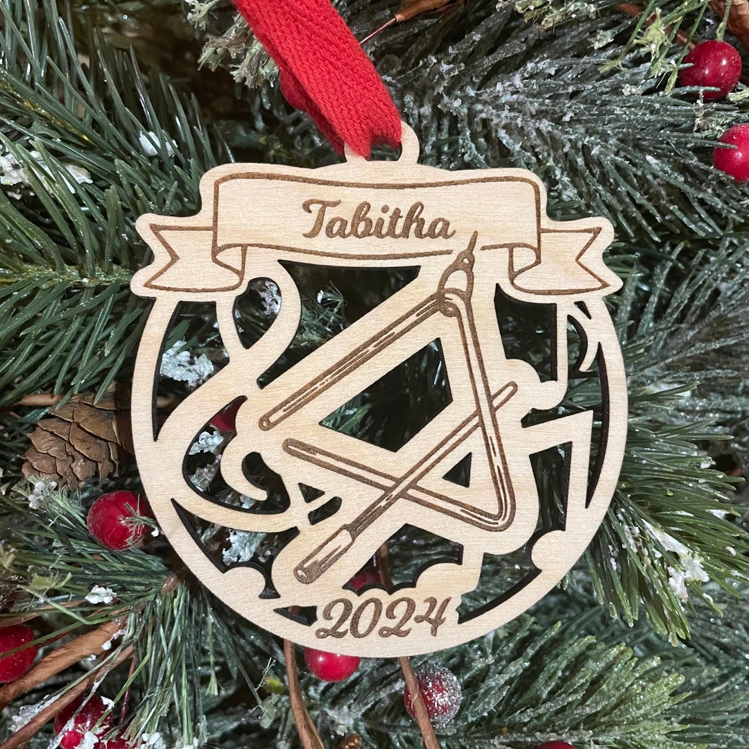 Triangle 2024 Christmas Ornament Personalized Triangle Instrument ...