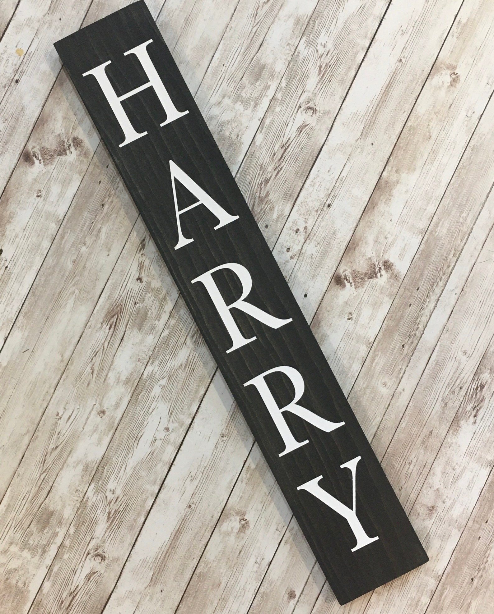 Vertical Name or Town Name Sign | Custom Gallery Wall Sign ...