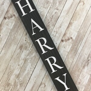 Vertical Name or Town Name Sign | Custom Gallery Wall Sign ...