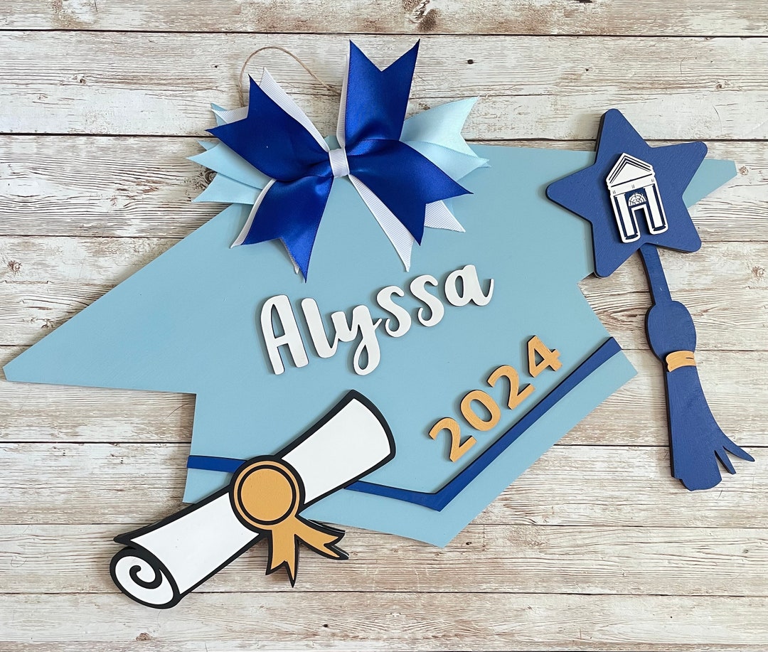 Custom Grad Cap Door Hanger Senior 2024 Grad Decor High School ...