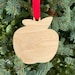 Apple Slice Ornament | Custom Apple Ornament | Family Apple Ornament ...