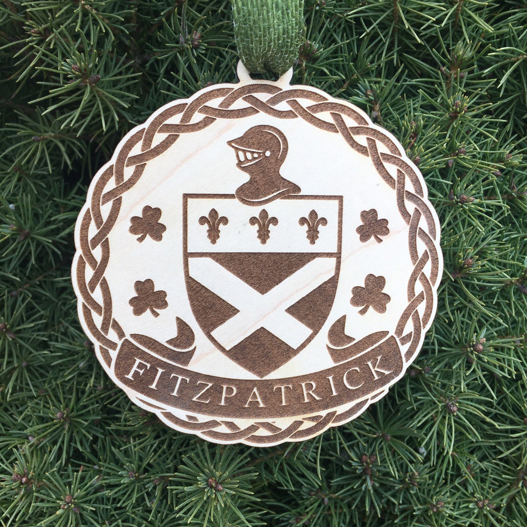 Fitzpatrick Family Crest Ornament Irish Surname Wedding Gift - Etsy