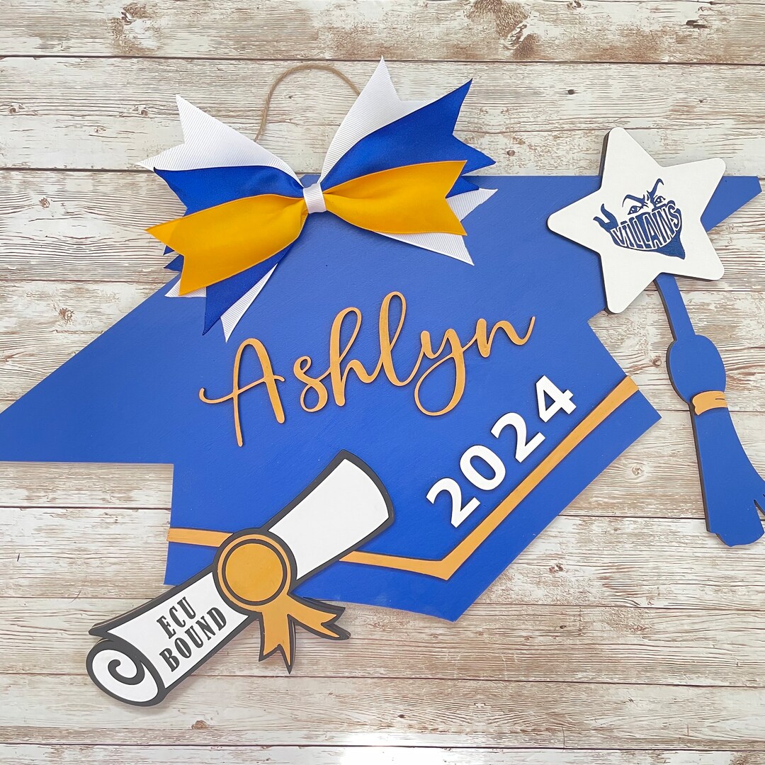 Custom Grad Cap Door Hanger Senior 2024 Grad Decor High School ...