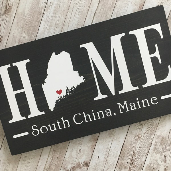 Maine Wood Sign - Etsy