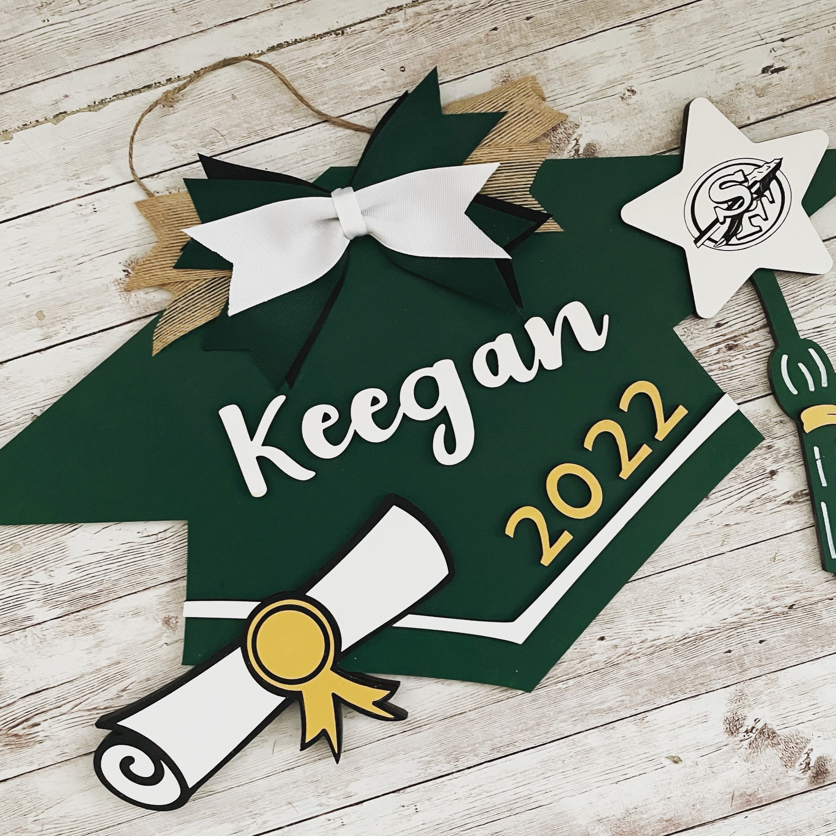 Class of 2024 Custom Grad Cap Door Hanger | Senior 2024 Grad Decor ...