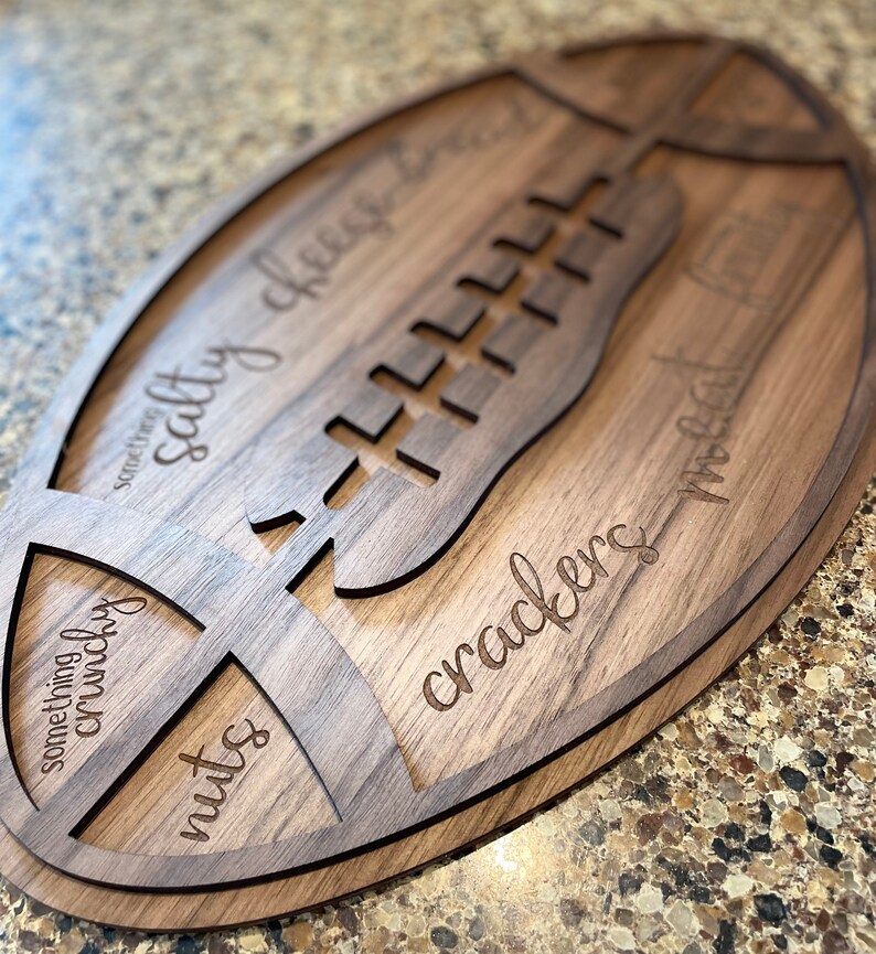 Football Charcuterie Tray Football Cheese & Meat Snack Tray | Etsy