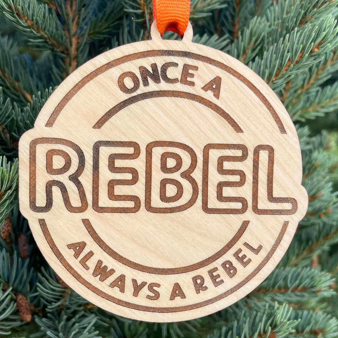 Once a Rebel Always a Rebel School Ornament | School Mascot Ornament ...