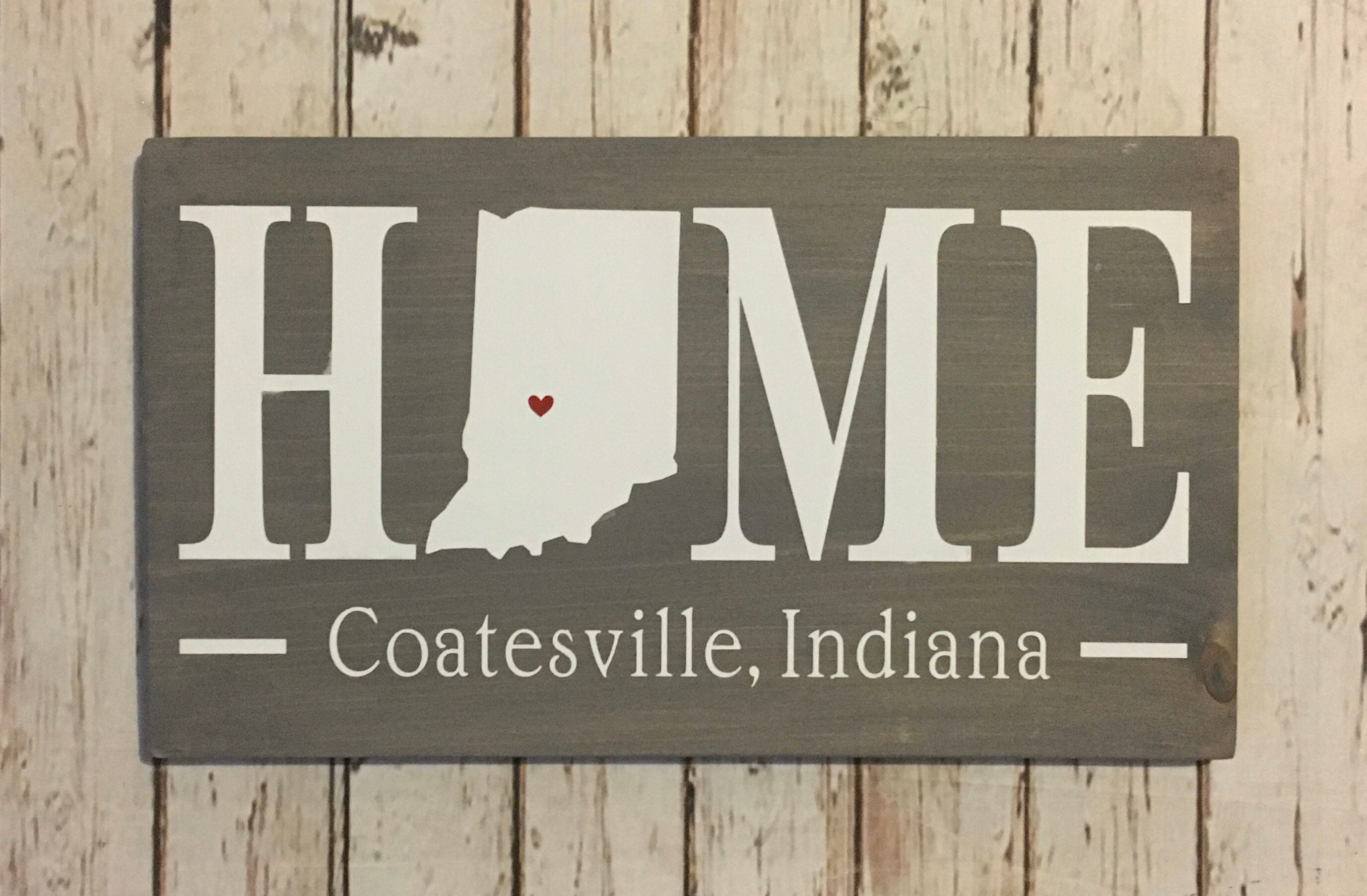 Ohio (OH) Home State Sign - 2 sizes available - Customized with town name