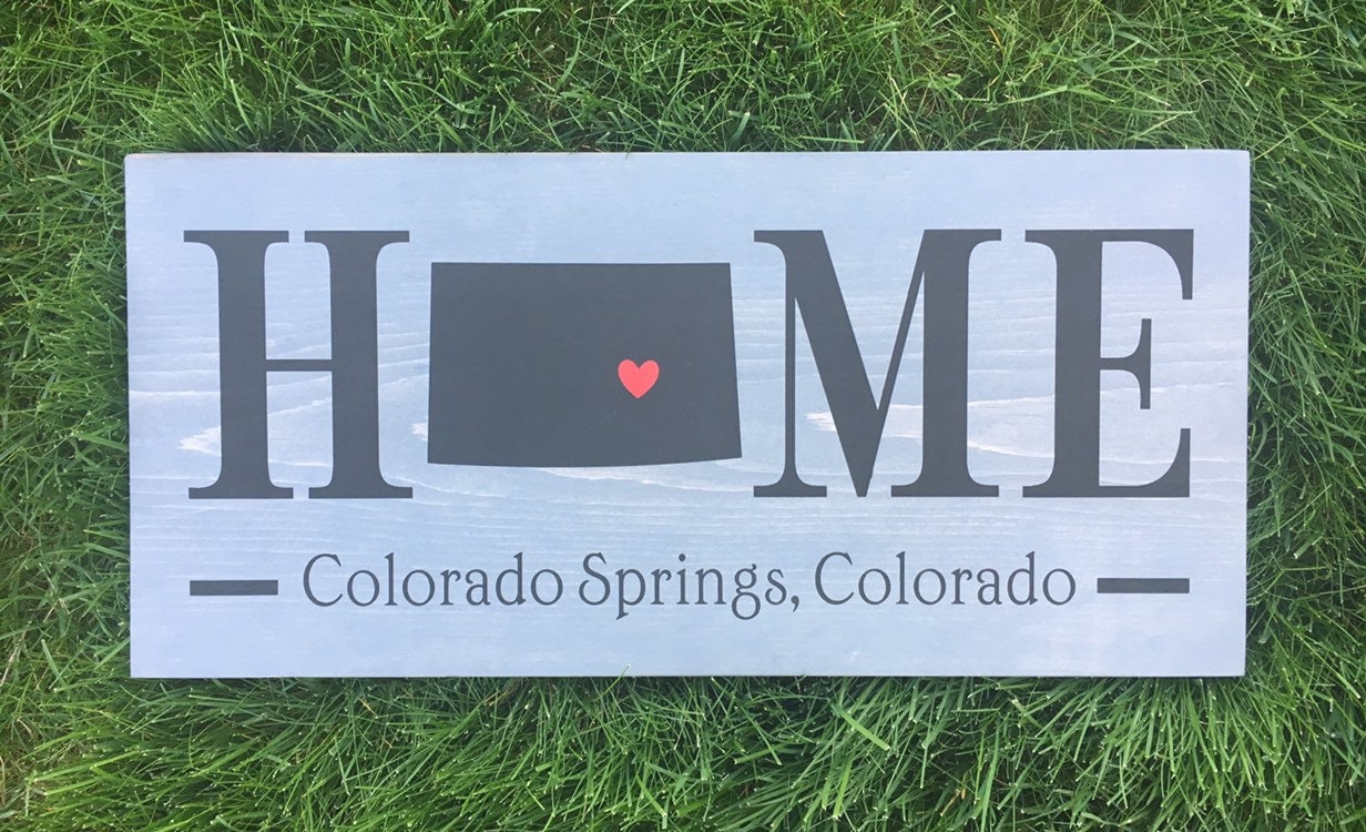 Colorado (CO) Home State wood sign | 2 sizes available | Customized ...