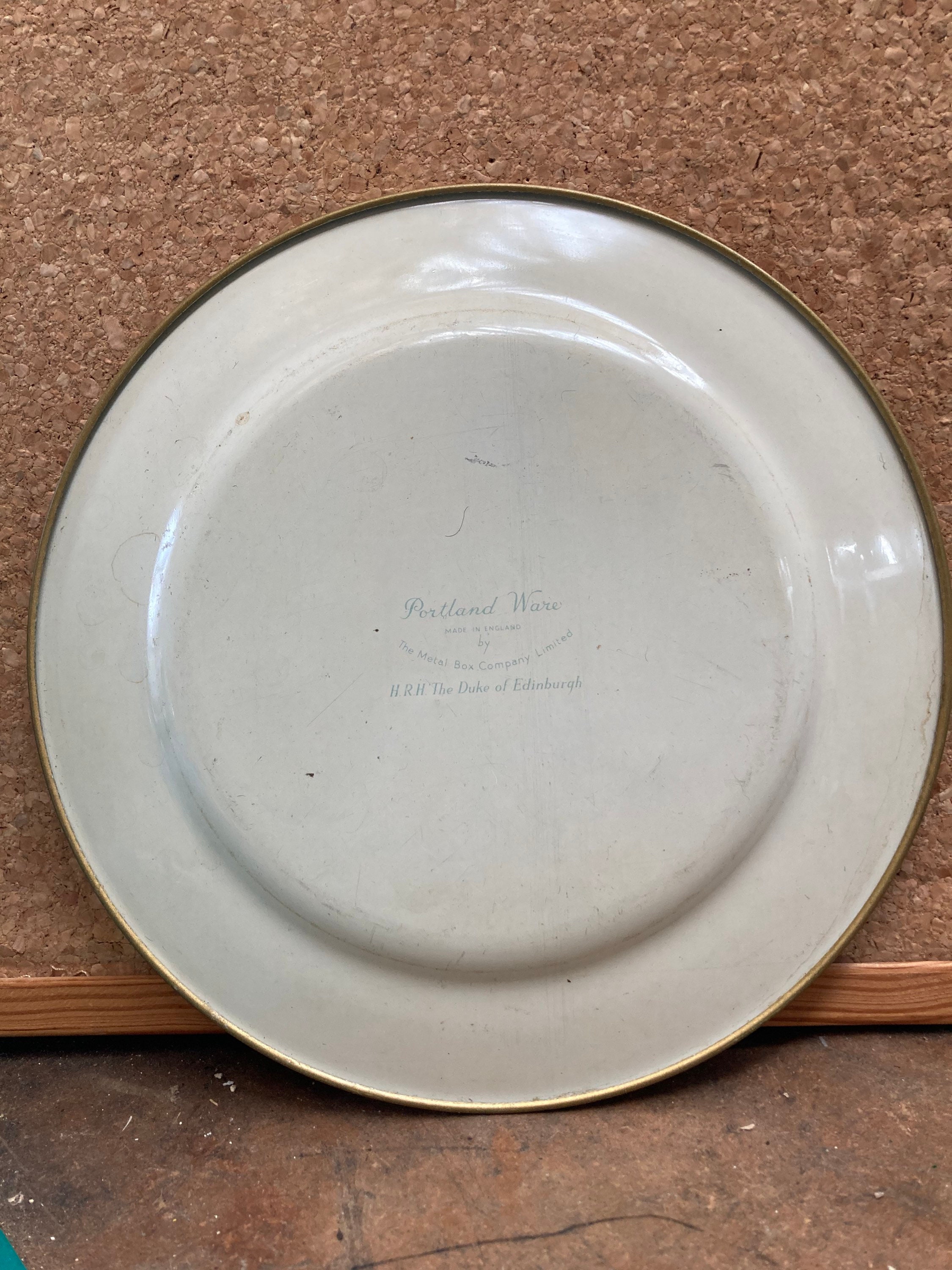 Vintage Tin Plates Queen Elizabeth II & Prince Philip Portland Ware ...