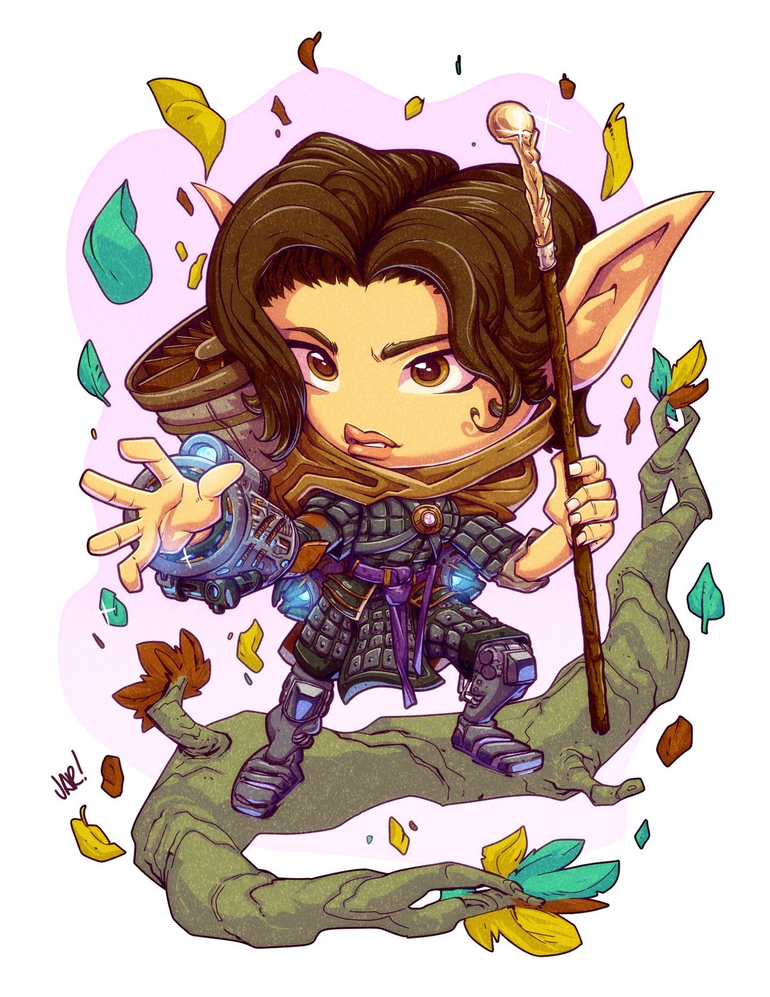 TOO MANY BONES Gale Chibi 8.5x11" Print - Etsy