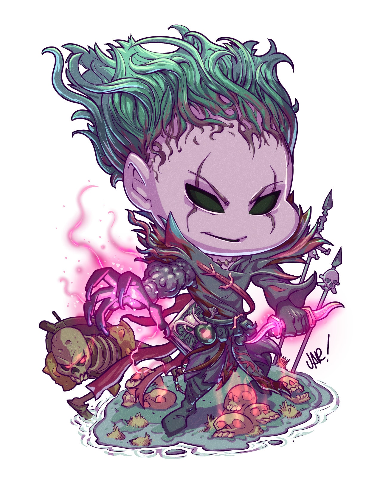 FROSTHAVEN Necromancer Chibi 8.5x11" Print - Etsy