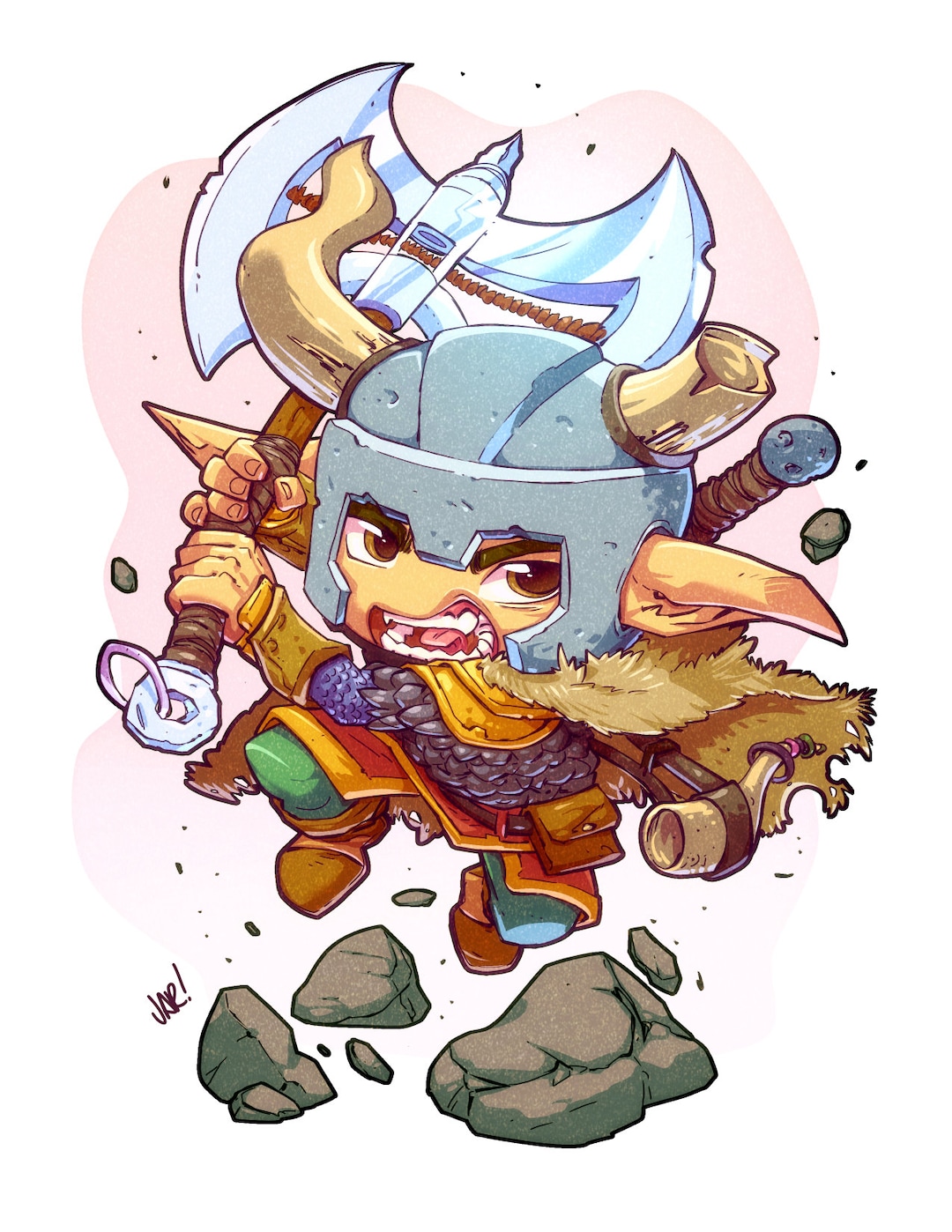 TOO MANY BONES Tantrum Chibi 8.5x11" Print - Etsy