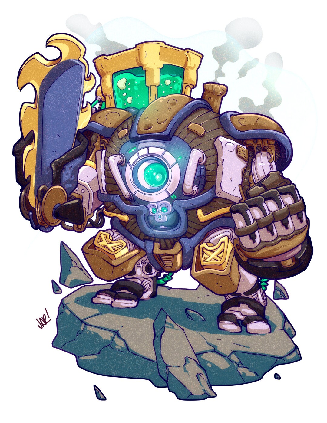 TOO MANY BONES Gasket Chibi 8.5x11" Print - Etsy